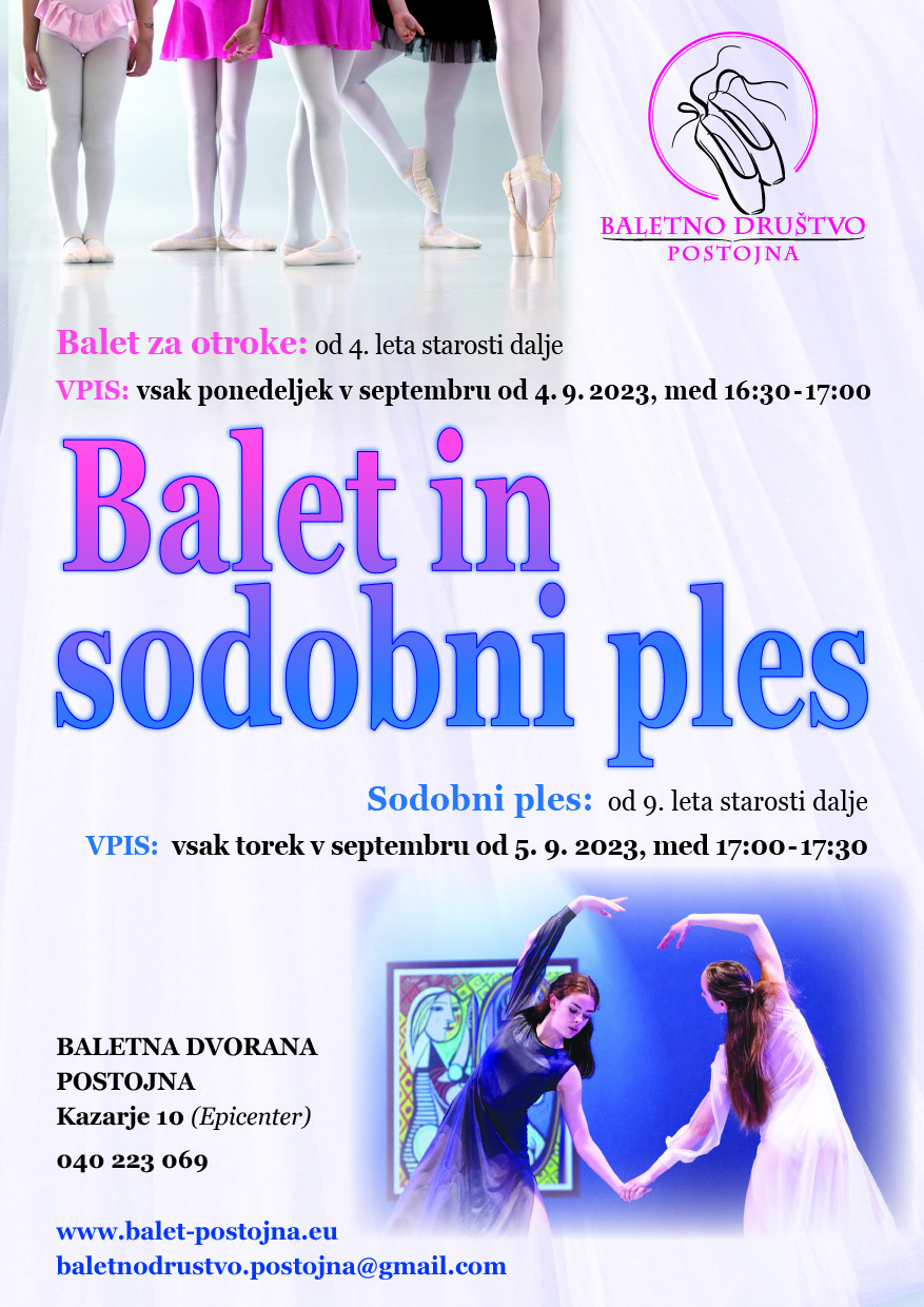 Baletno društvo Postojna vabi k vpisu - postojna.si